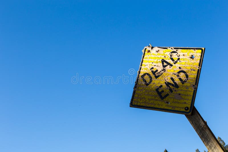 Dead end sign stock photo. Image of partial, peeling - 46927564