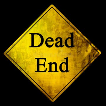 Dead End Warning Road Sign Stock Illustrations – 300 Dead End Warning ...
