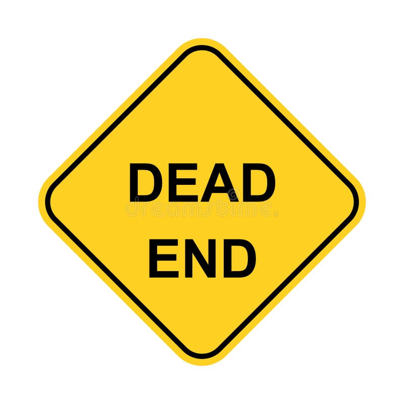 Dead End Warning Sign Road Sign Vector Stock Illustration ...