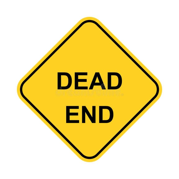 Dead End Warning Sign Road Sign Vector Stock Illustration ...