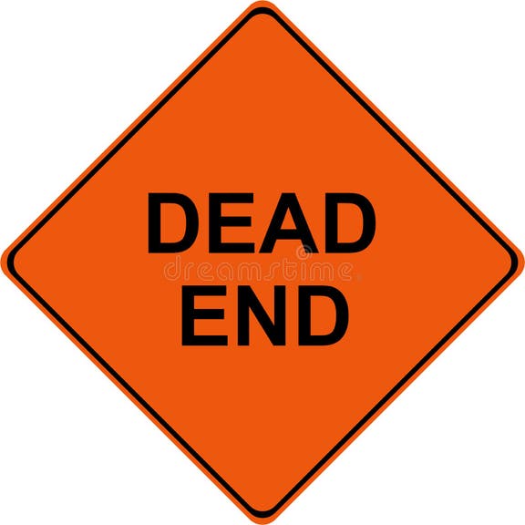 Dead End warning sign stock illustration. Illustration of rhomb - 178272906