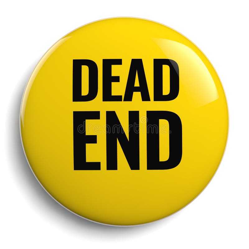 Dead End Red Round Symbol Isolated Stock Illustration - Illustration of ...