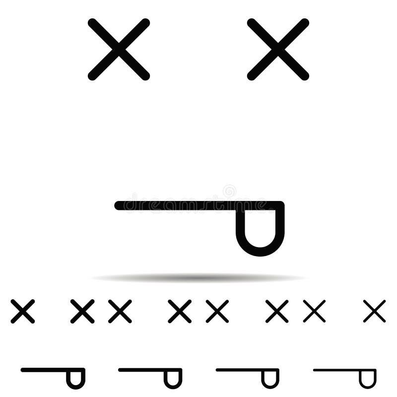 Dead, Face Different Shapes Icon. Simple Thin Line, Outline Vector of ...