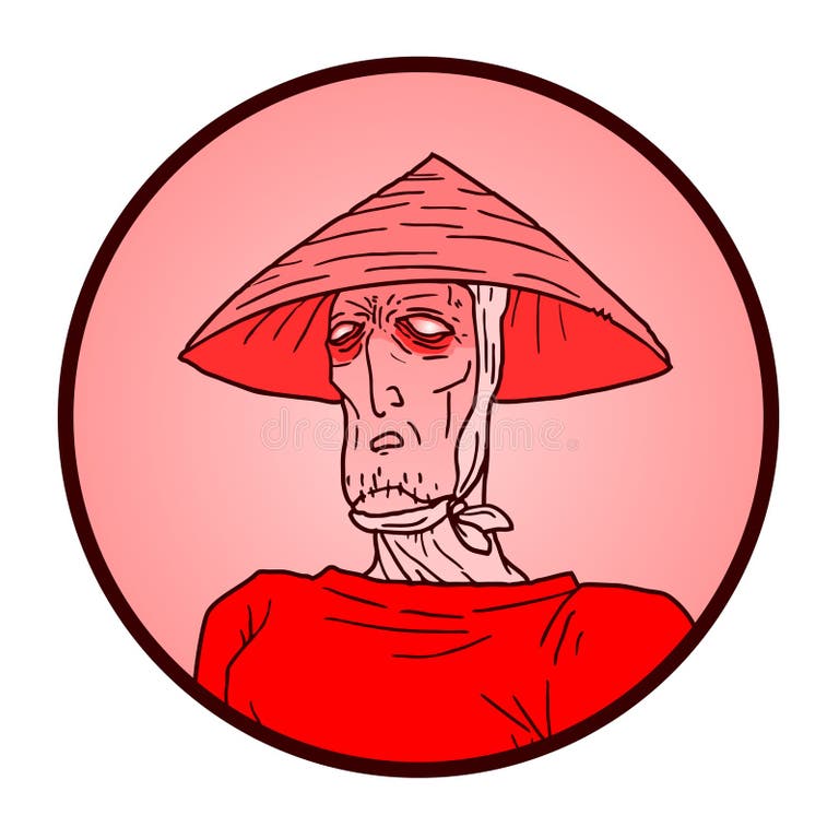 Dead japan stock vector. Illustration of character, frightening - 49893176