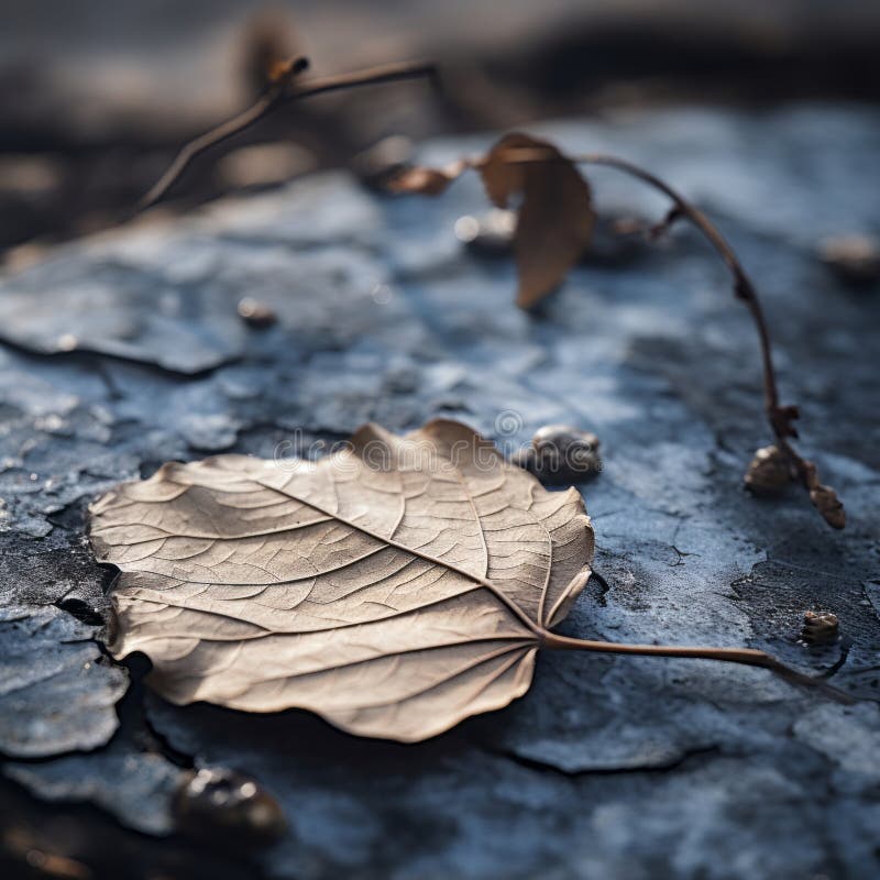 A Dead Leaf Laying on the Ground Stock Illustration - Illustration of autumn, dirty: 292860188