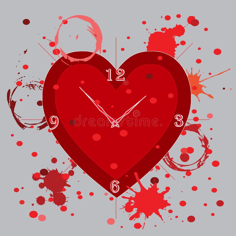 Abstract Clock in Concept Dead Line Hour with Blood Clot Art Stock ...