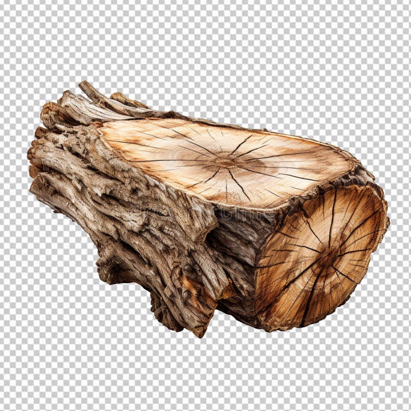 Dead Log Stump Isolated on Transparent Background Stock Image ...