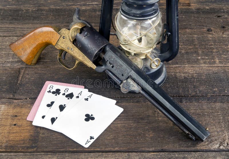 Dead Man`s Hand. stock image. Image of five, game, poker - 91697399