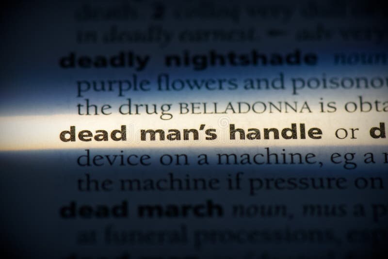 Dead man`s handle stock image. Image of closeup, thesaurus - 161578371