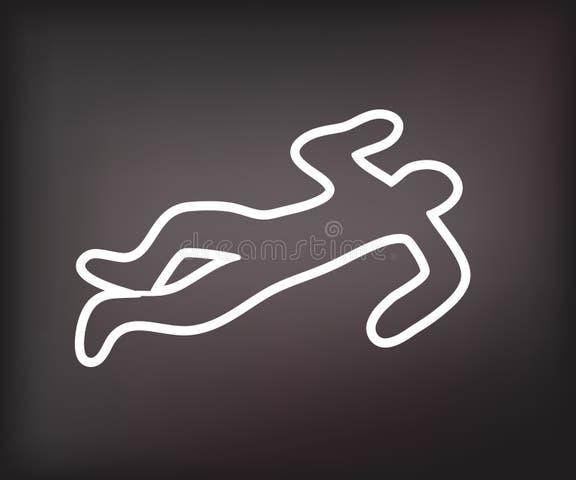 Dead Man Chalk Outline Stock Illustrations – 240 Dead Man Chalk Outline ...