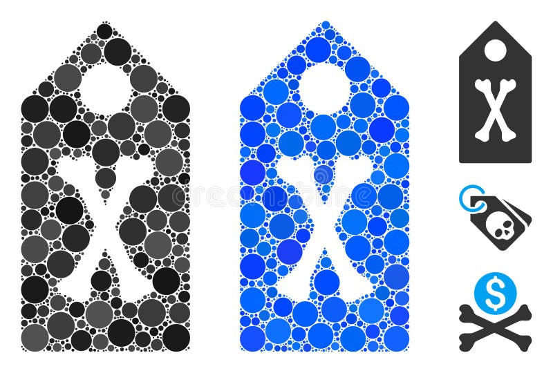 Dead Marker Composition Icon of Spheric Items Stock Vector ...