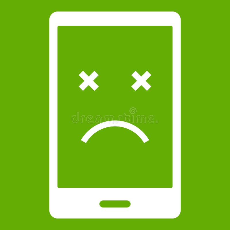 Dead Phone Icon, Outline Style Stock Vector - Illustration of screen ...