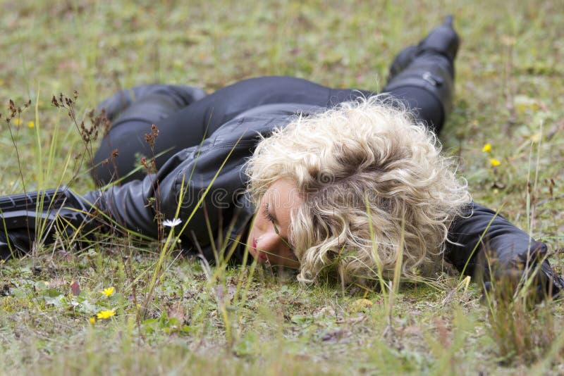 Dead scene stock photo. Image of leather, helpless, female - 27333548