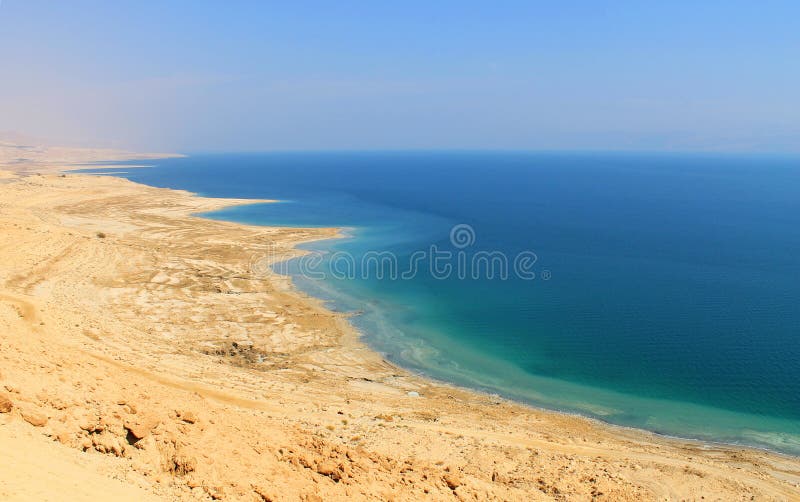 The Dead Sea stock photo. Image of horizon, dead, sand - 38437166