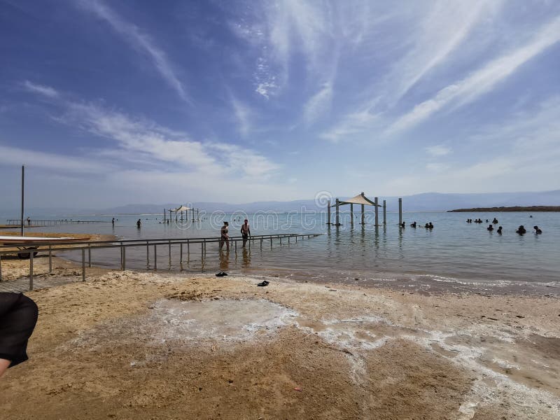 Dead Sea Beach editorial stock image. Image of wave - 246280679