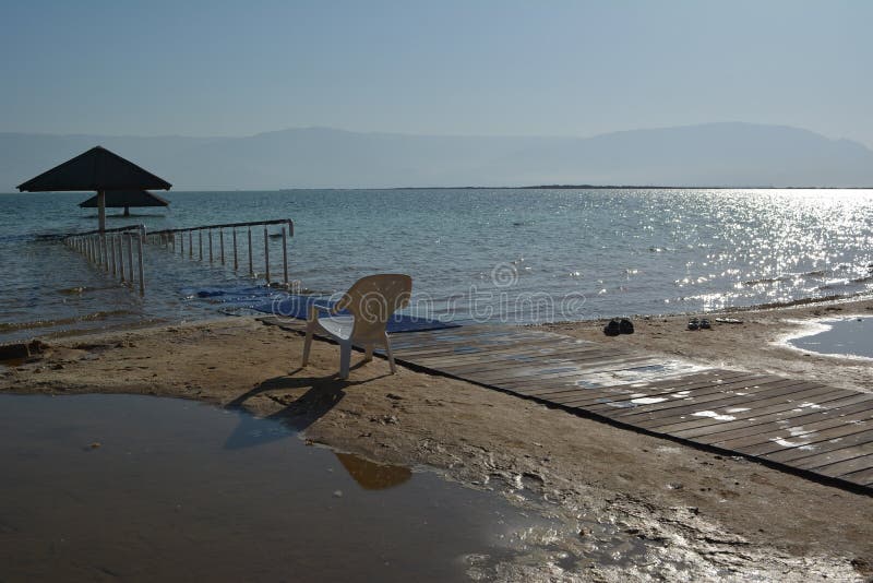 Dead Sea Beaches in Israel View of Jordan. Stock Photo - Image of ...