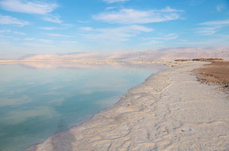 Dead Sea Beautiful Salt Shore. Israel. Ein Bokek Stock Photo - Image of ...