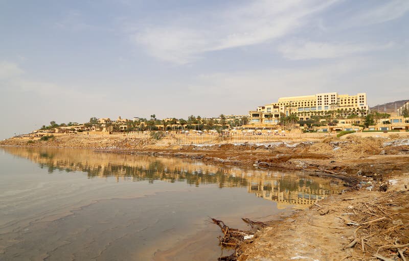 Dead Sea Coast at Jordan, Middle East Stock Image - Image of rock ...