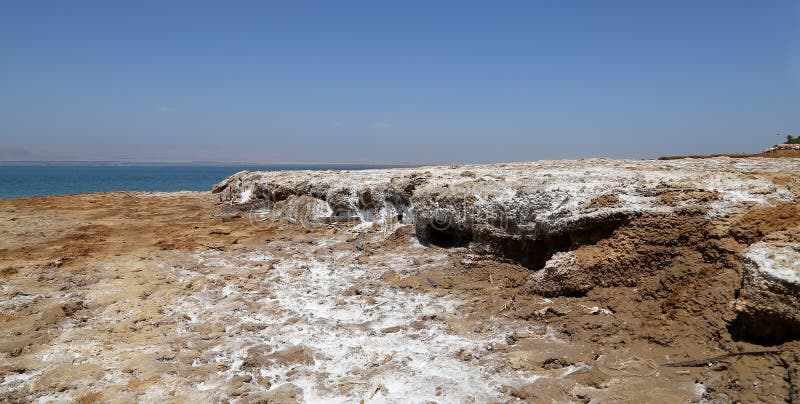 Dead Sea Coast at Jordan, Middle East Stock Image - Image of jordan ...
