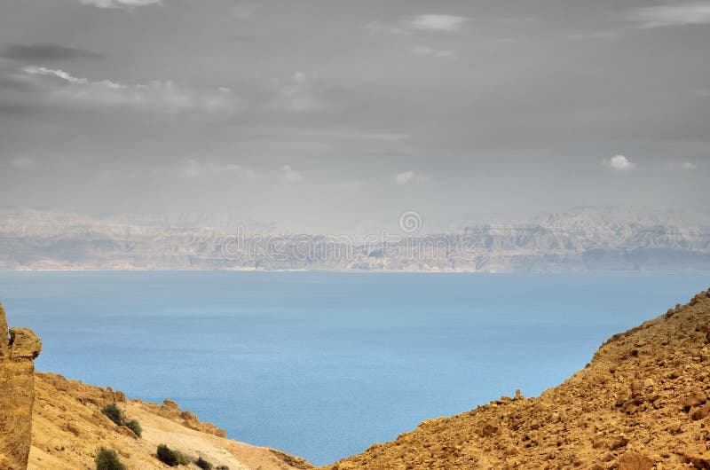 Aerial View of Dead Sea Coast. Stock Image - Image of aerial, surface ...
