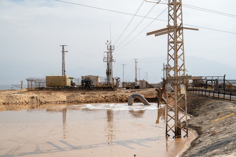 Dead Sea, Israel - October 30, 2021: Industrial Facilities on the Dead ...