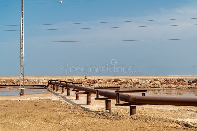 Dead Sea, Israel - October 30, 2021: Industrial Facilities on the Dead ...
