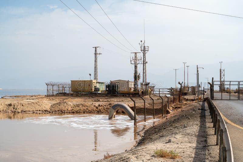 Dead Sea, Israel - October 30, 2021: Industrial Facilities on the Dead ...