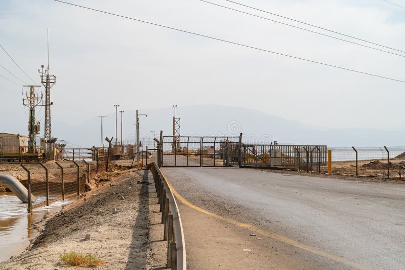 Dead Sea, Israel - October 30, 2021: Industrial Facilities on the Dead ...