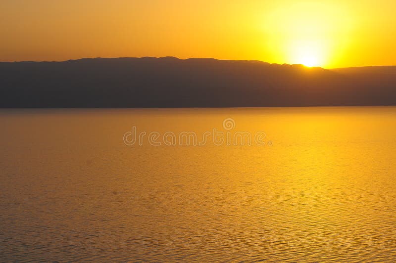 Dead Sea, Israel. Sunrise on the Shore Stock Image - Image of east ...