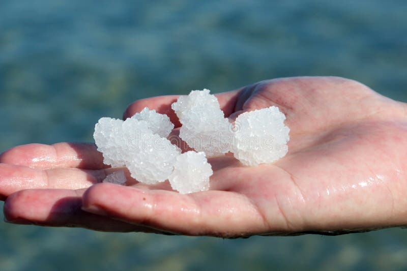 Big Salt Crystal from the Dead Sea, Israel Stock Image - Image of ...