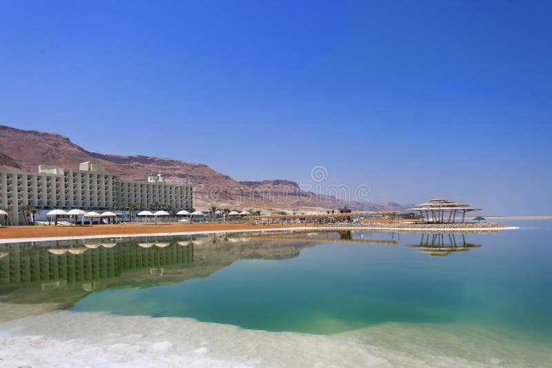 The Dead Sea Resorts in Israel. View of the Hotel and the Beach Stock ...