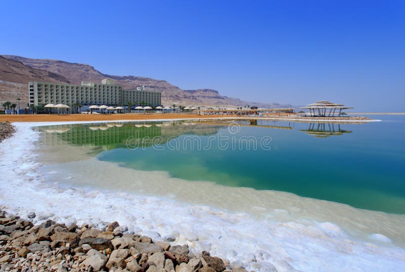 The Dead Sea Resorts in Israel. View of the Hotel and the Beach Stock ...