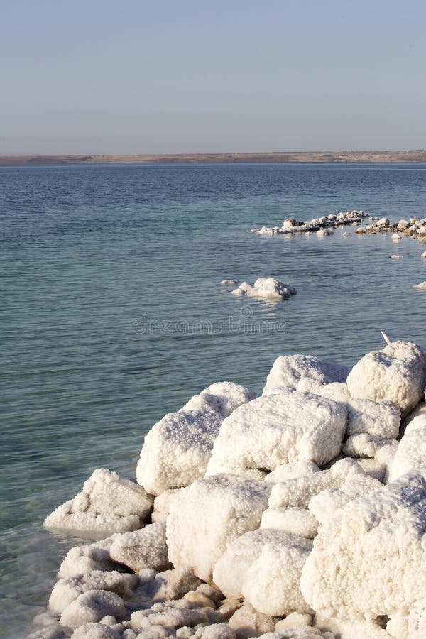 Dead Sea Salt Deposits Stones Stock Image - Image of seascape, east ...