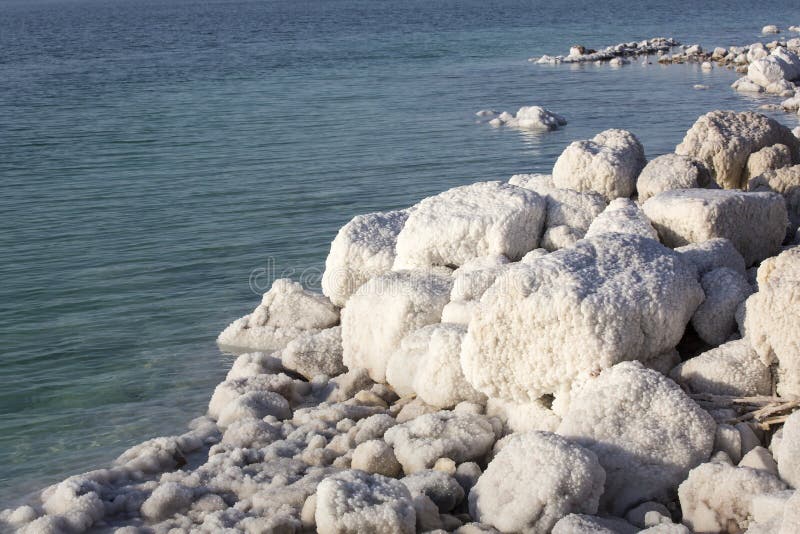 Dead Sea Salt Deposits Stones Stock Photo - Image of deposits, medicine ...