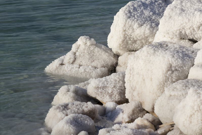 Dead Sea Salt Deposits Stones Stock Photo - Image of middle, resort ...