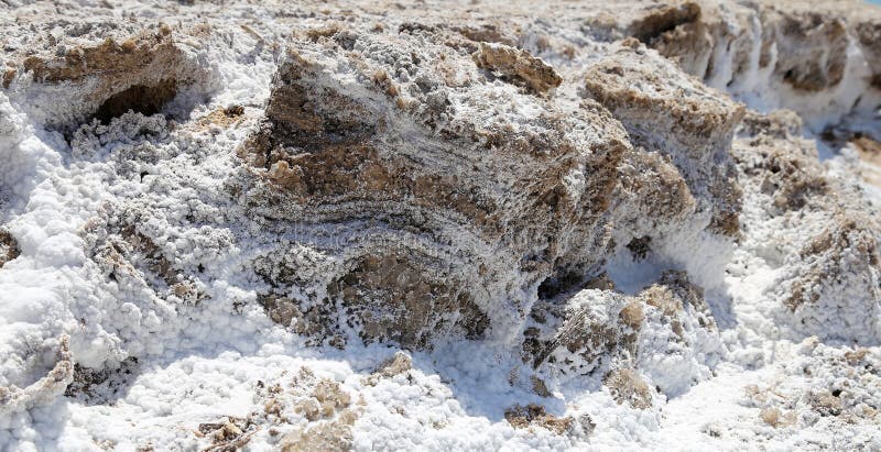 Dead Sea Salt at Jordan, Middle East Stock Photo - Image of horizontal ...