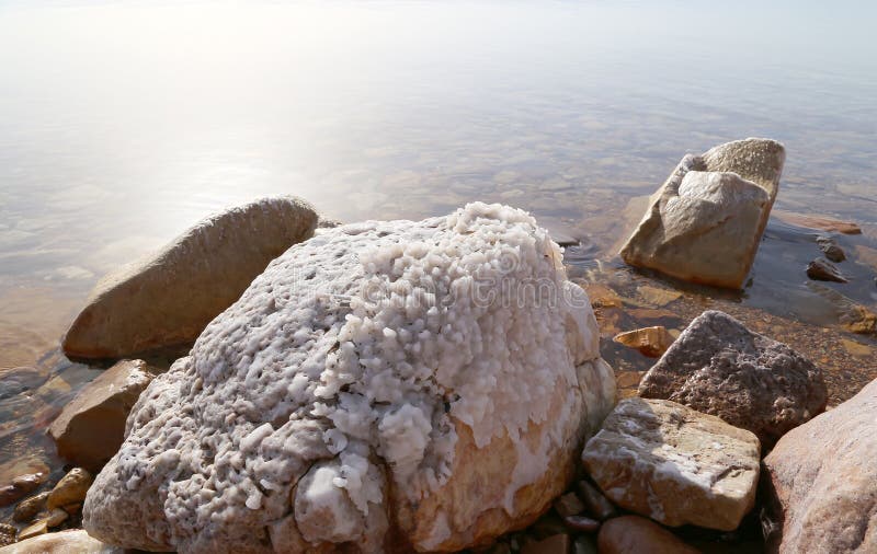 Dead Sea Salt at Jordan, Middle East Stock Image - Image of coast ...