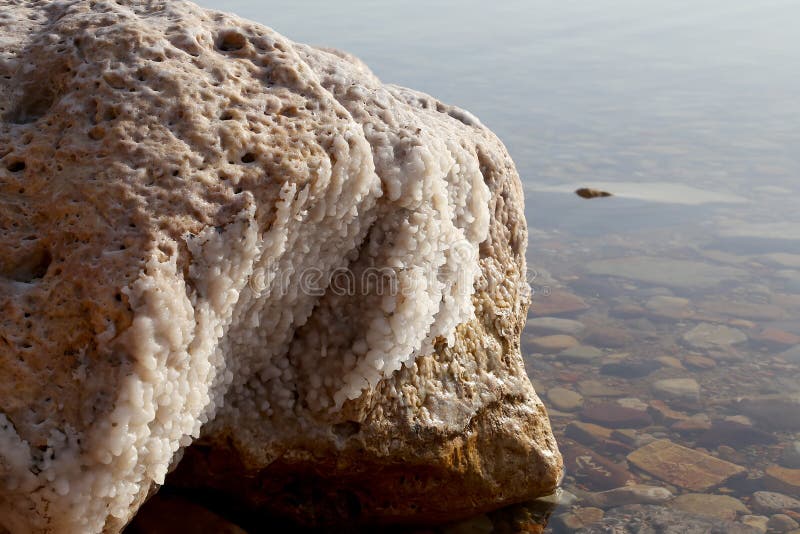 Dead Sea Salt at Jordan, Middle East Stock Image - Image of magnesium ...