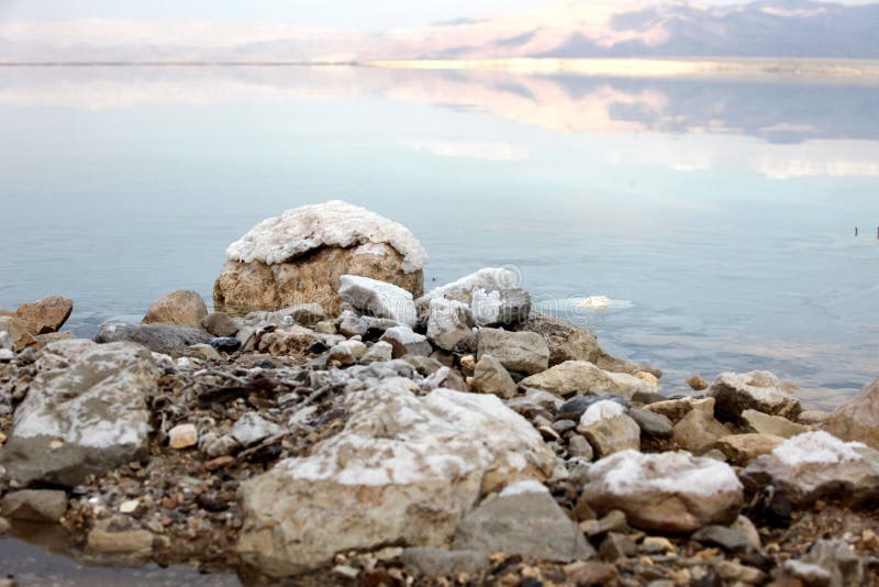 Dead Sea Salt at Jordan Rocks Stock Photo - Image of relax, sediments ...