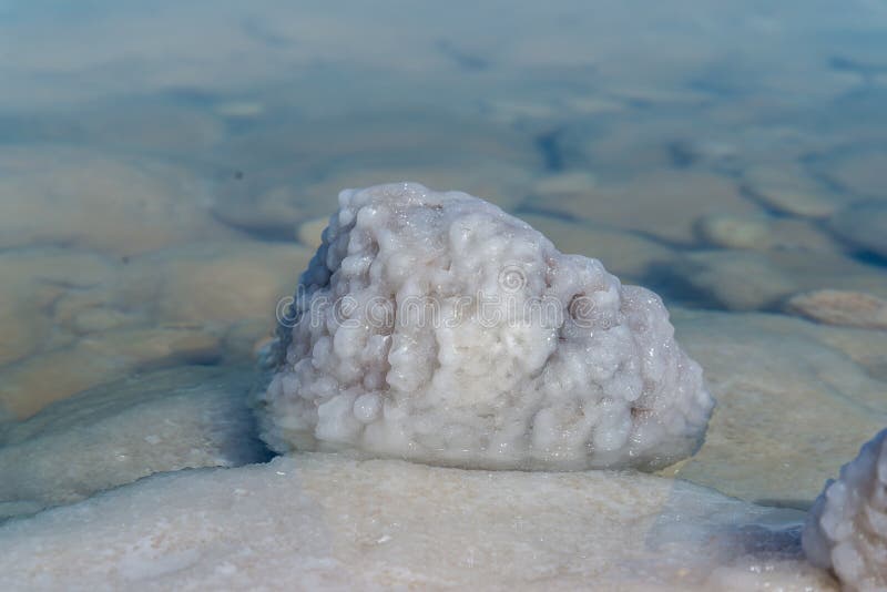 Dead Sea salty rocks stock image. Image of water, crystal - 53450979