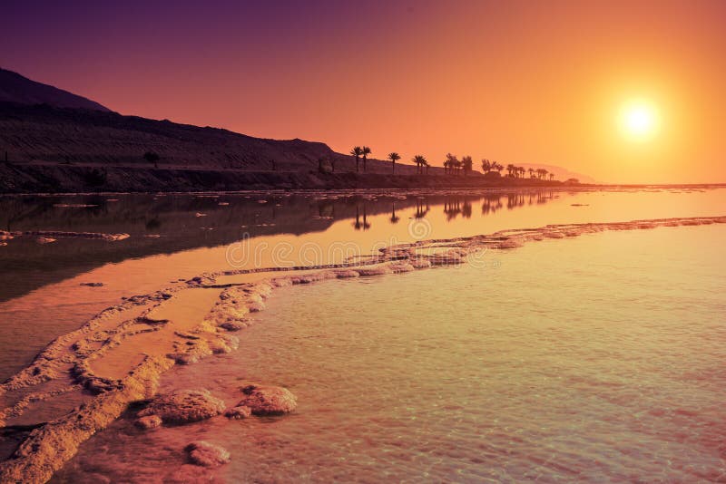 Dead Sea shore stock photo. Image of jordan, green, orange - 84182878