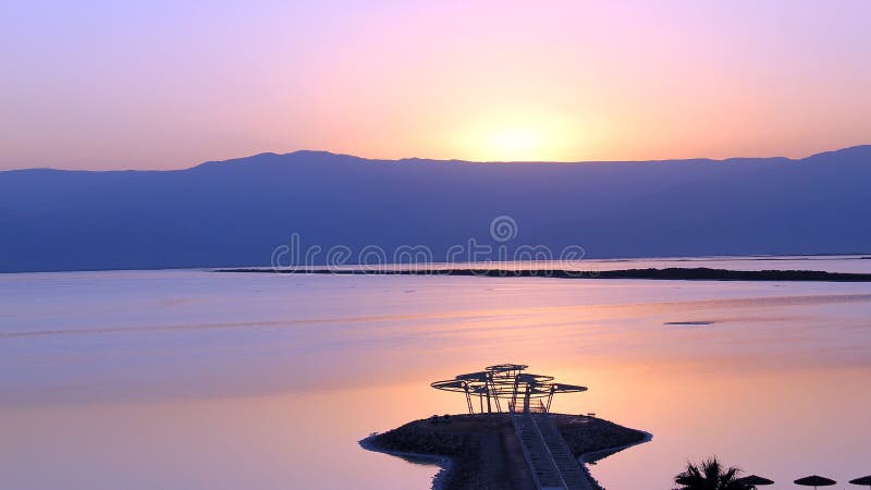 Beautiful Sunrise in the Dead Sea Stock Photo - Image of sunrise ...