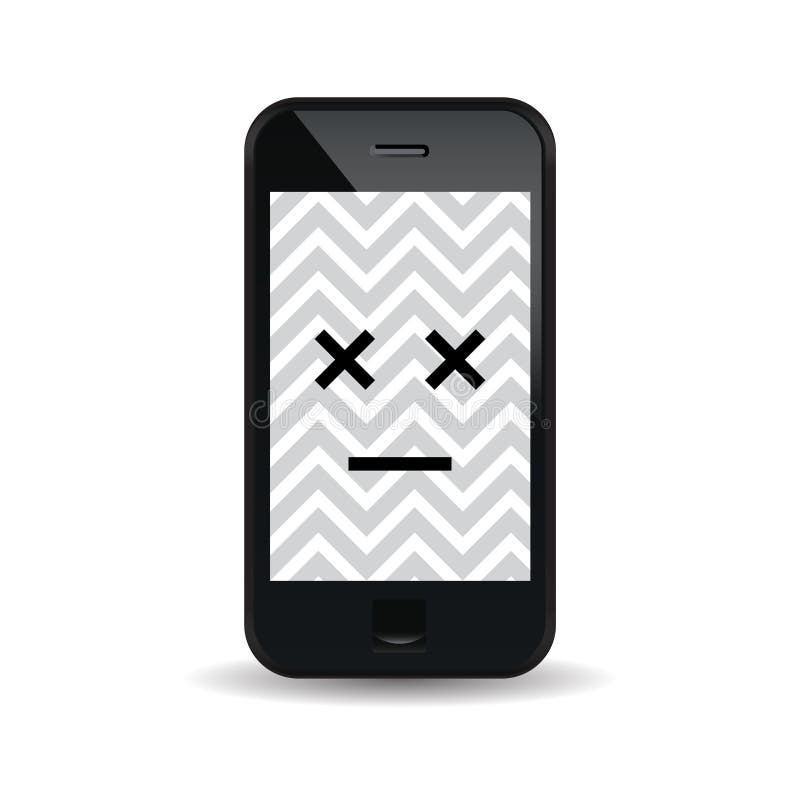 Dead Smartphone stock vector. Illustration of hacked - 29022298