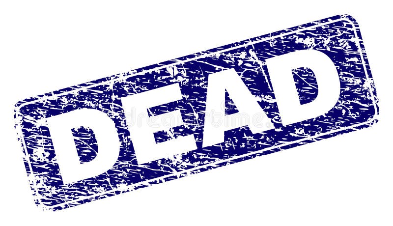 Scratched DEAD Framed Rounded Rectangle Stamp Stock Vector ...