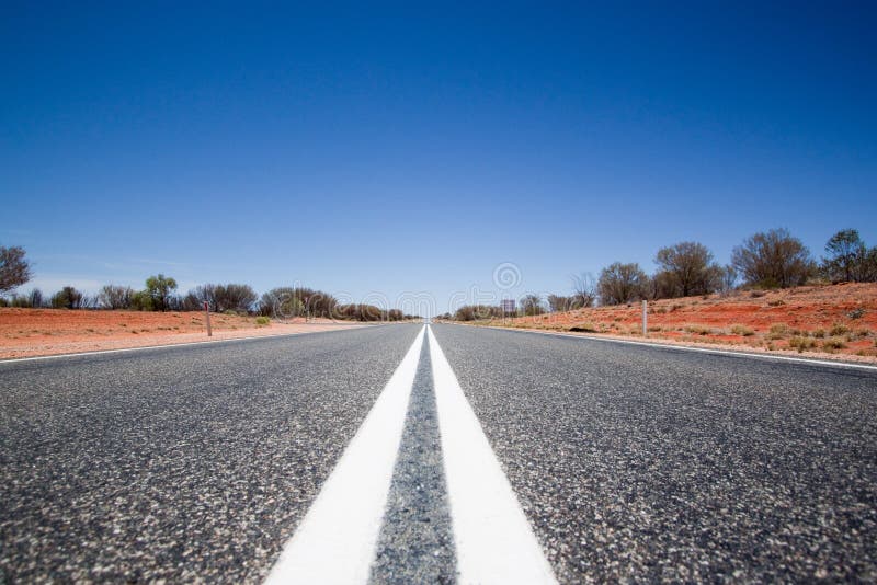 Dead Straight Road stock image. Image of shrub, deserted - 28837675