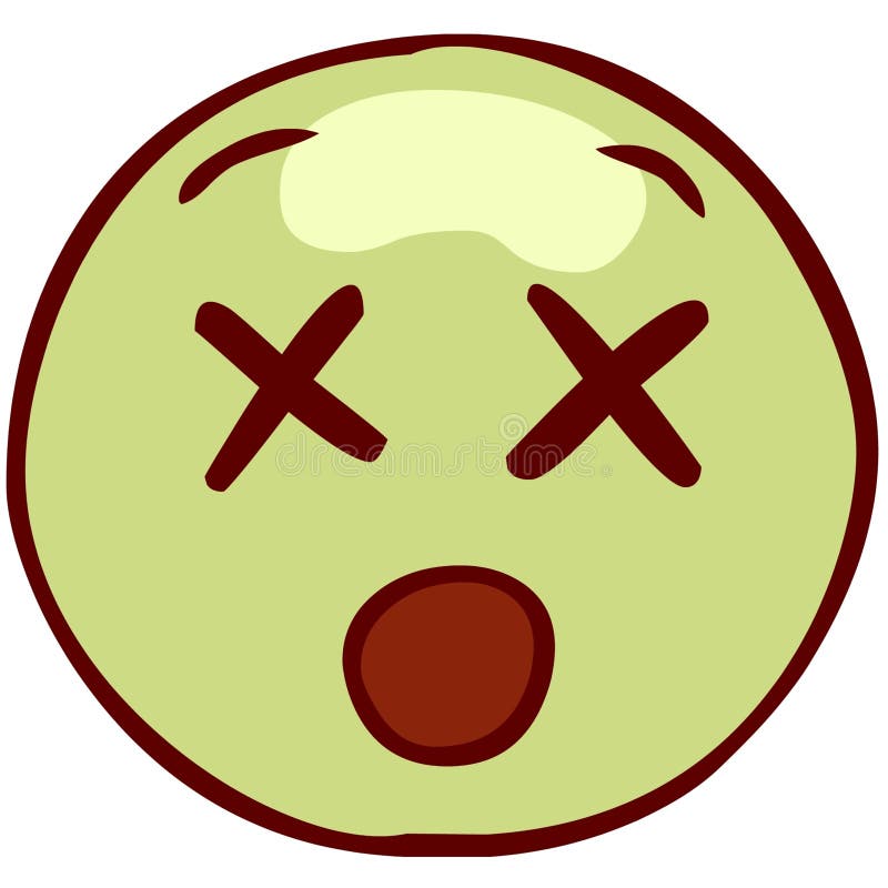 Dead face emoji stock illustration. Illustration of logo - 271858596