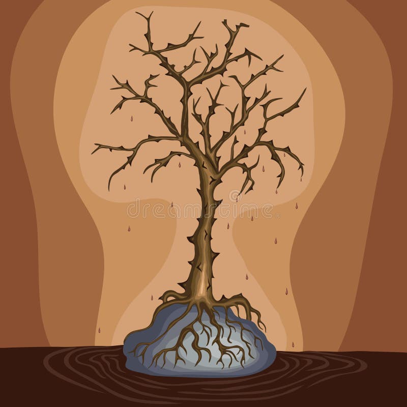 Dead Tree Roots Drawing
