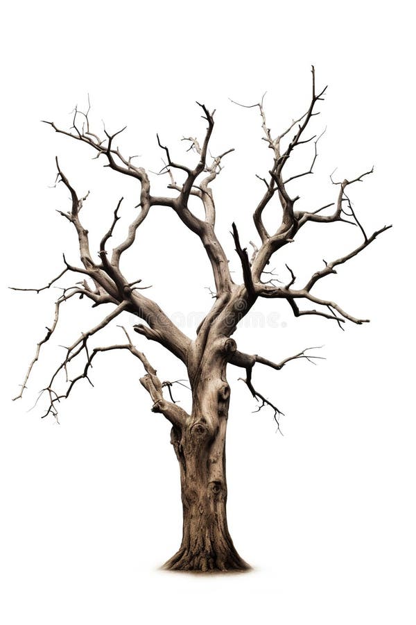 Dead Tree Isolated on White Background. Generative AI Stock ...