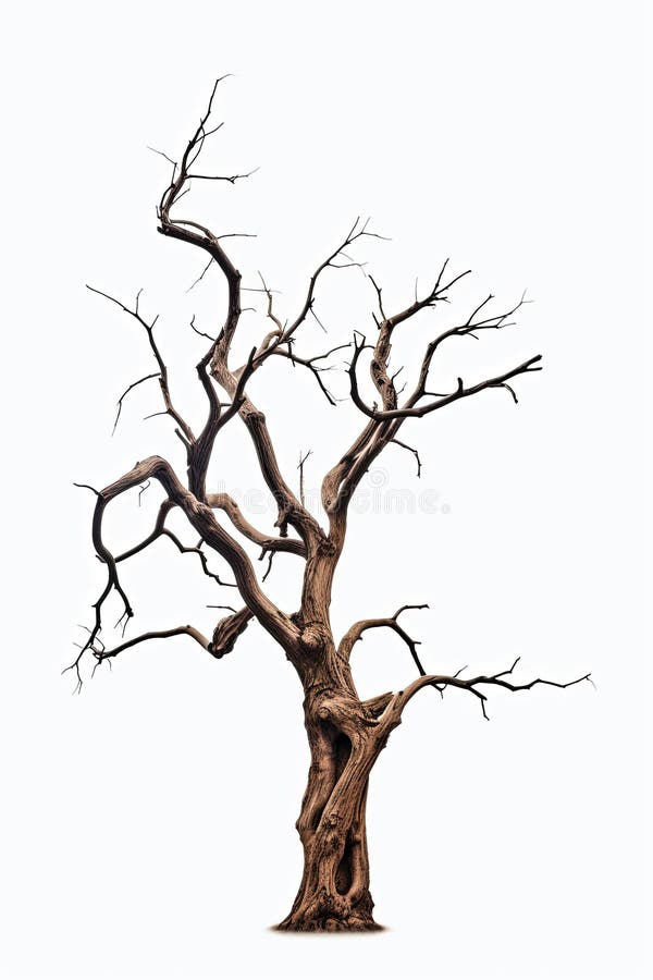 Dead Tree Isolated on White Background. Generative AI Stock ...
