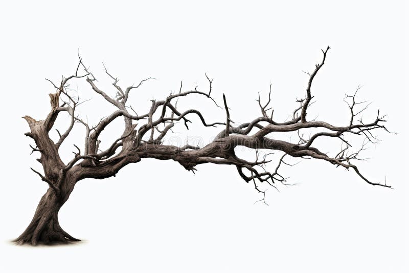 Dead Tree Isolated on White Background. Generative AI Stock ...